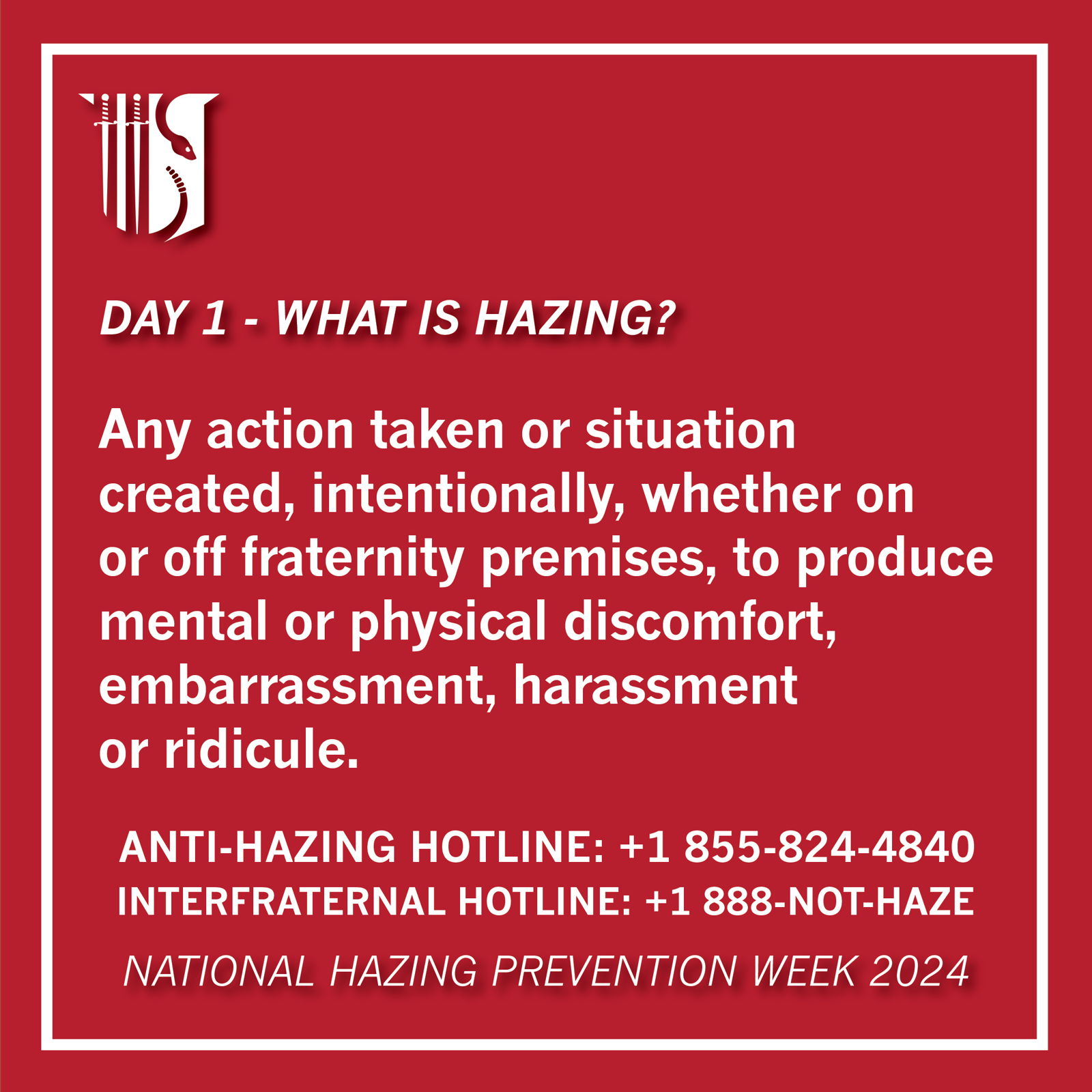 National Hazing Prevention Week 2024: Day 1 - What is Hazing?