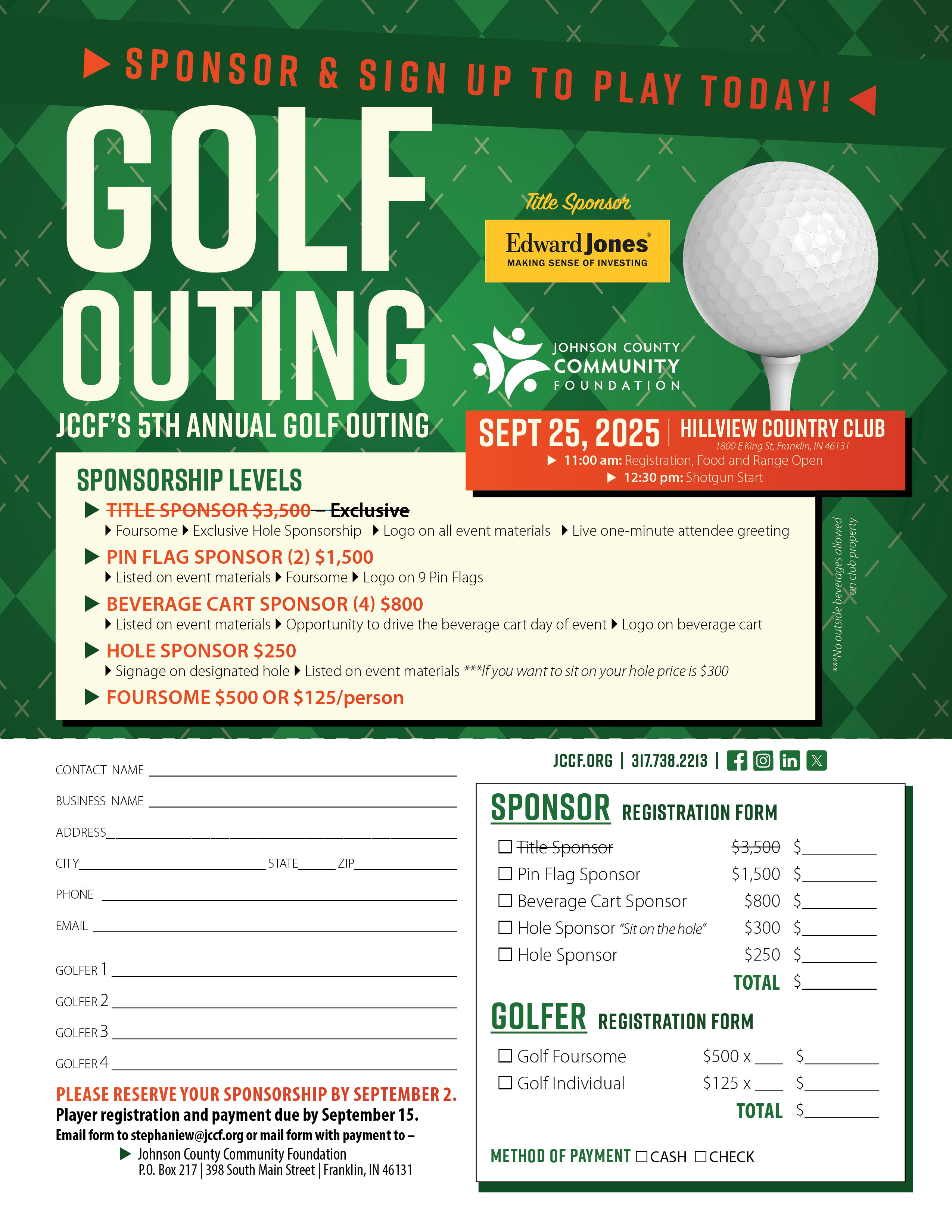 JCCF Announces 5th Annual Golf Outing