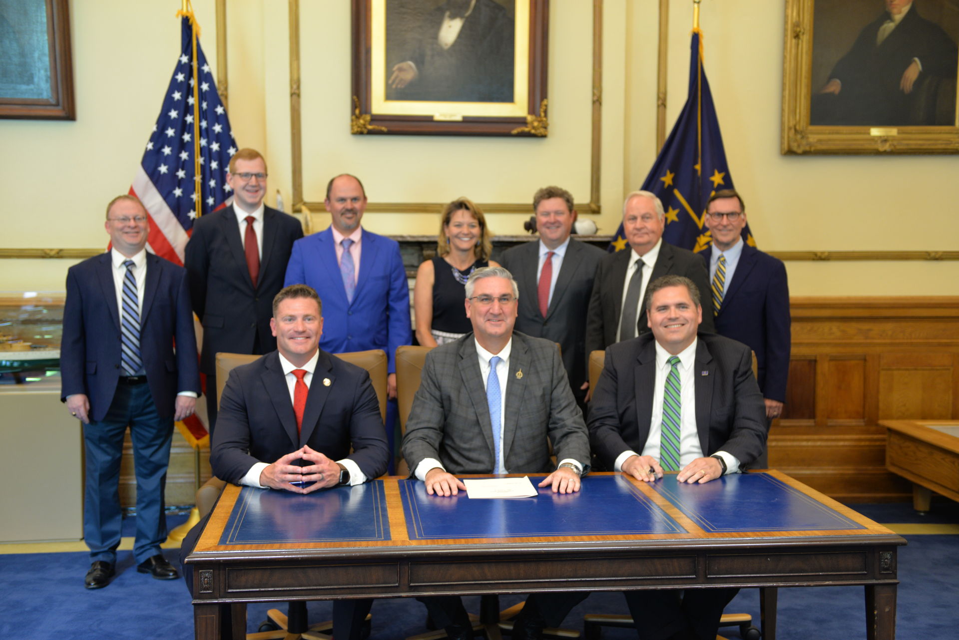Garten joins Gov. Holcomb for ceremonial bill signing