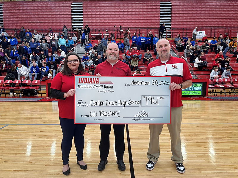 Indiana Members Credit Union Contributes $1,961 to Center Grove High School