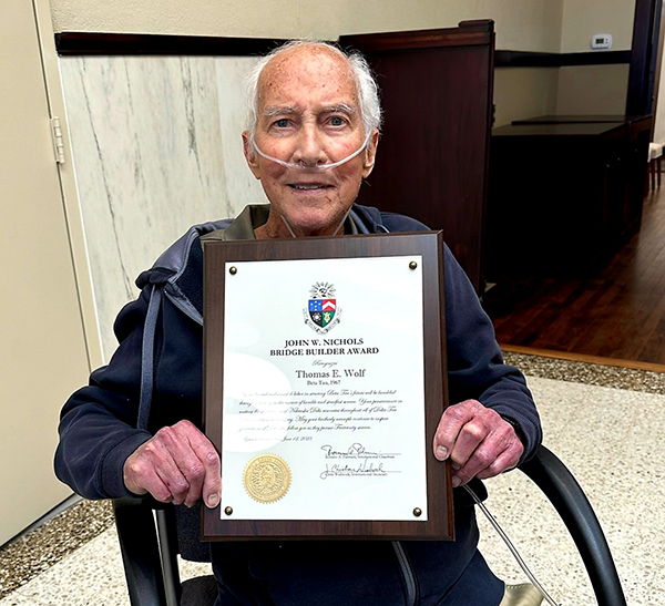 Tom Wolf Receives Fraternity Recognition